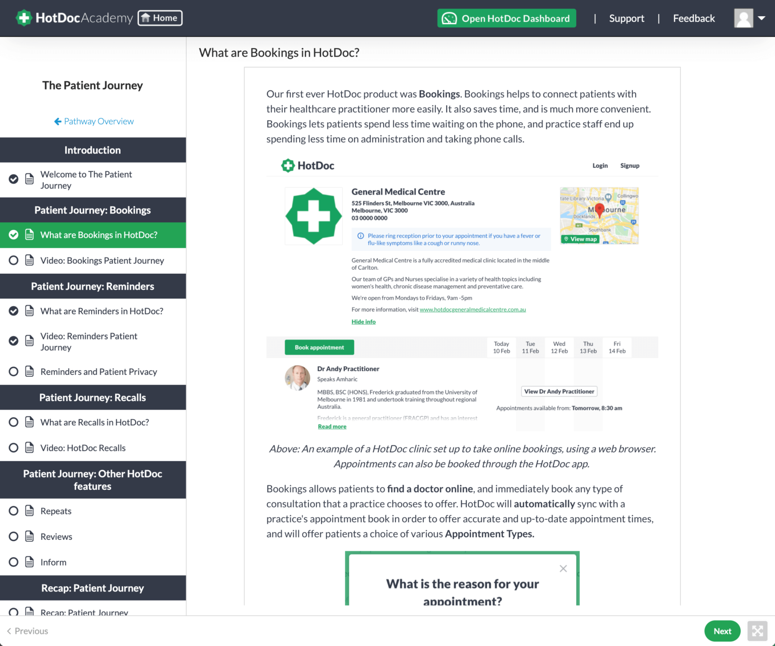 HotDoc Academy Online Learning Hub - HotDoc