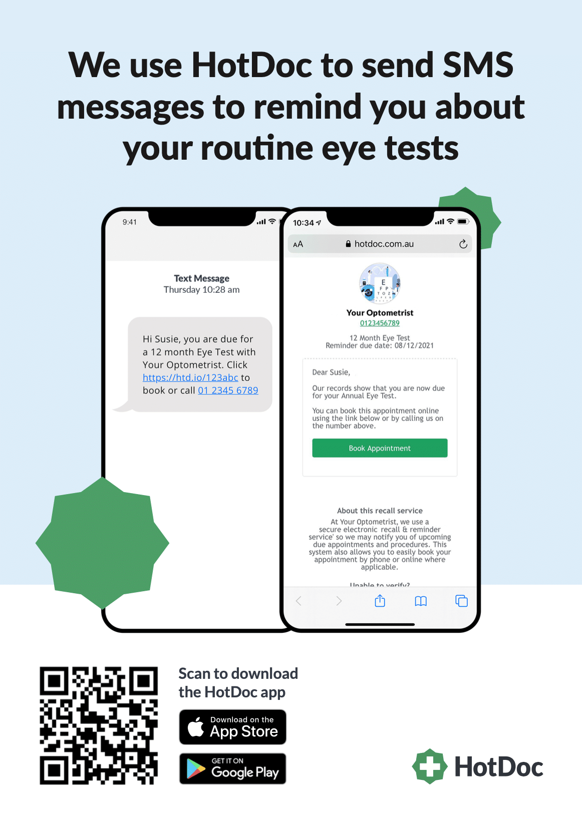 Optometrist Recalls - HotDoc